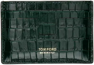 Tom Ford Brown Classic Card Holder - U4002 Bottle Green | Editorialist